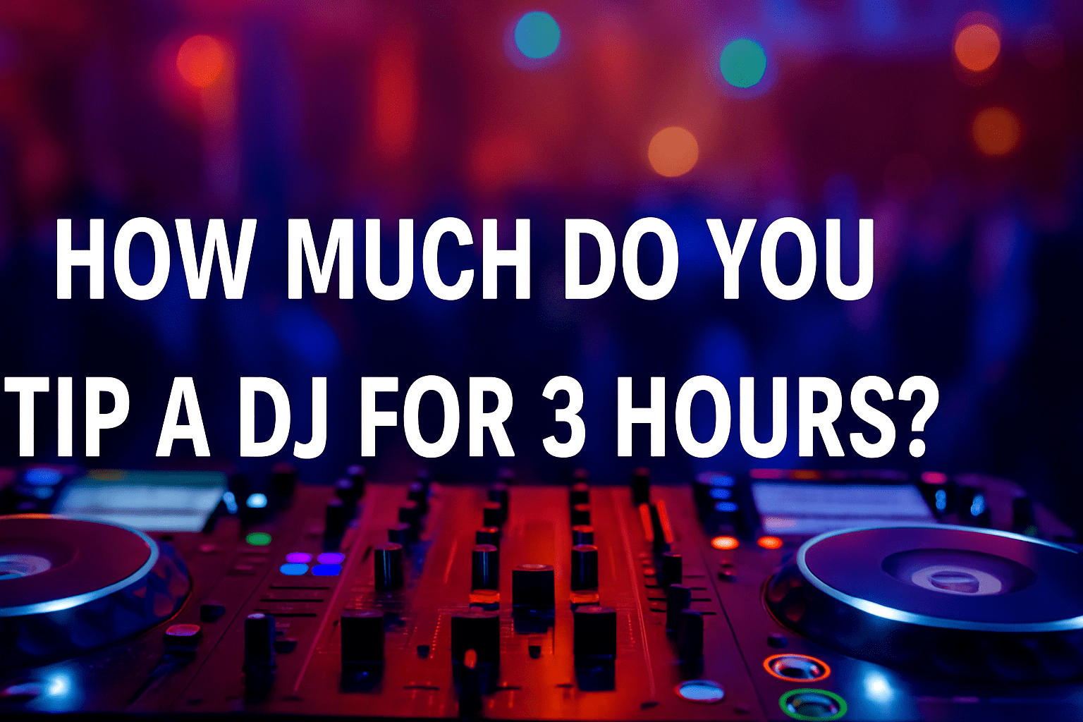 How Much Do You Tip a DJ for 3 Hours? - Good Time DJ