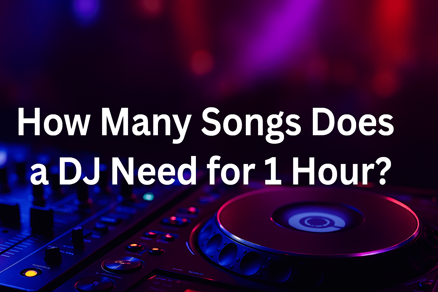 How Many Songs Does a DJ Need for 1 Hour? - Good Time DJ
