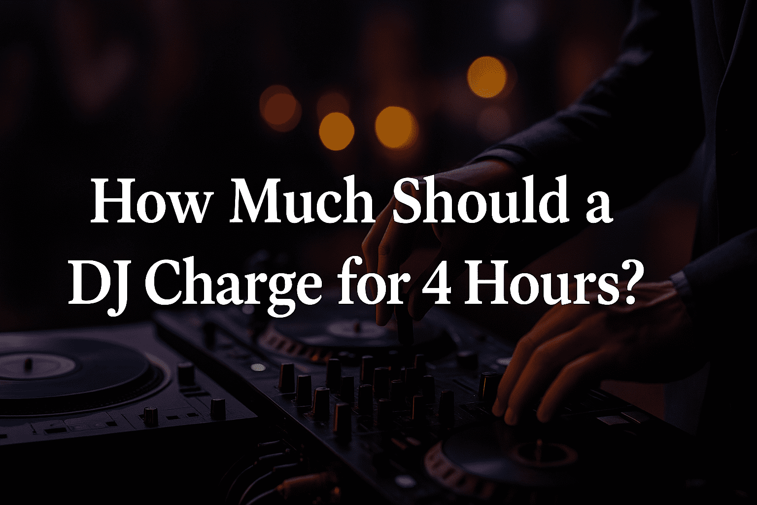 How Much Should a DJ Charge for 4 Hours? - Good Time DJ